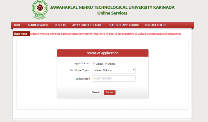 Process to apply JNTUK OD Application & JNTU Kakinada Original Degree ...