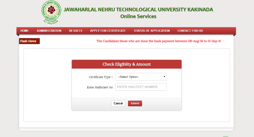 Process to apply JNTUK OD Application & JNTU Kakinada Original Degree ...