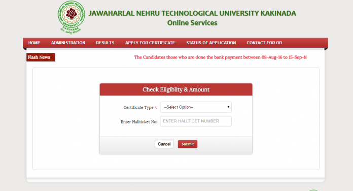 Process to apply JNTUK OD Application & JNTU Kakinada Original Degree ...